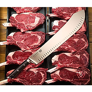 Dalstrong Bull Nose Butcher Knife - 14 inch - Gladiator Series Elite - High Carbon Premium German Steel - Black G10 Handle - Meat BBQ Knife - Sheath Included - NSF Certified