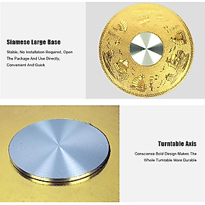 LWQFHI Glass Lazy Susan Turntable Large Round Table Top Lazy Susan Turntable Tempered Glass Family Dinners Round Lazy Susan Rotating Lazy Susan for Kitchen Dining Table 50cm A