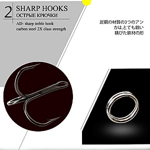 LOVEPET 11cm/10g Simulation Bait,Long Tongue Fake Bait, Lures Minor Bionic Bait,Fishing Tackle, Fish Hook, 10 Pcs