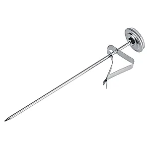 Milk Thermometer, Food Coffee Foam Frothing Temperature Stainless Steel Probe Clip Barista for Drinks Chocolate Liquid Water Candle Meat Cooking Turkey Grill Instant Read Probe Calibrable Large Dial