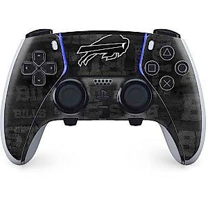 Skinit Gaming Decal Skin Compatible with PS5 DualSense Edge Pro Controller - Officially Licensed NFL Buffalo Bills Black & White Design