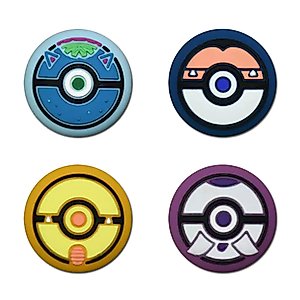 PERFECTSIGHT Switch Thumb Grips Caps, Cute Joystick Cap for Nintendo Switch/Switch Lite/Switch OLED, 4 Pcs Thumbstick Analog Stick Button Cover for NS Joycon Controller Accessories, 4 Color Ball C