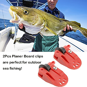 2 Pieces Planer Board Zams pro Release Clips Fishing In-line Side Clip for Offshore Fishing Tackles Trolling Downrigger Clips