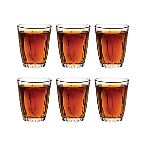 Vikko 3.75 Ounce Shot Glasses, Set of 6 Small Liquor and Spirit Glasses, Durable Tequila Bar Glasses For Alcohol and Espresso Shots, 6 Piece Large Shooter Glass Set