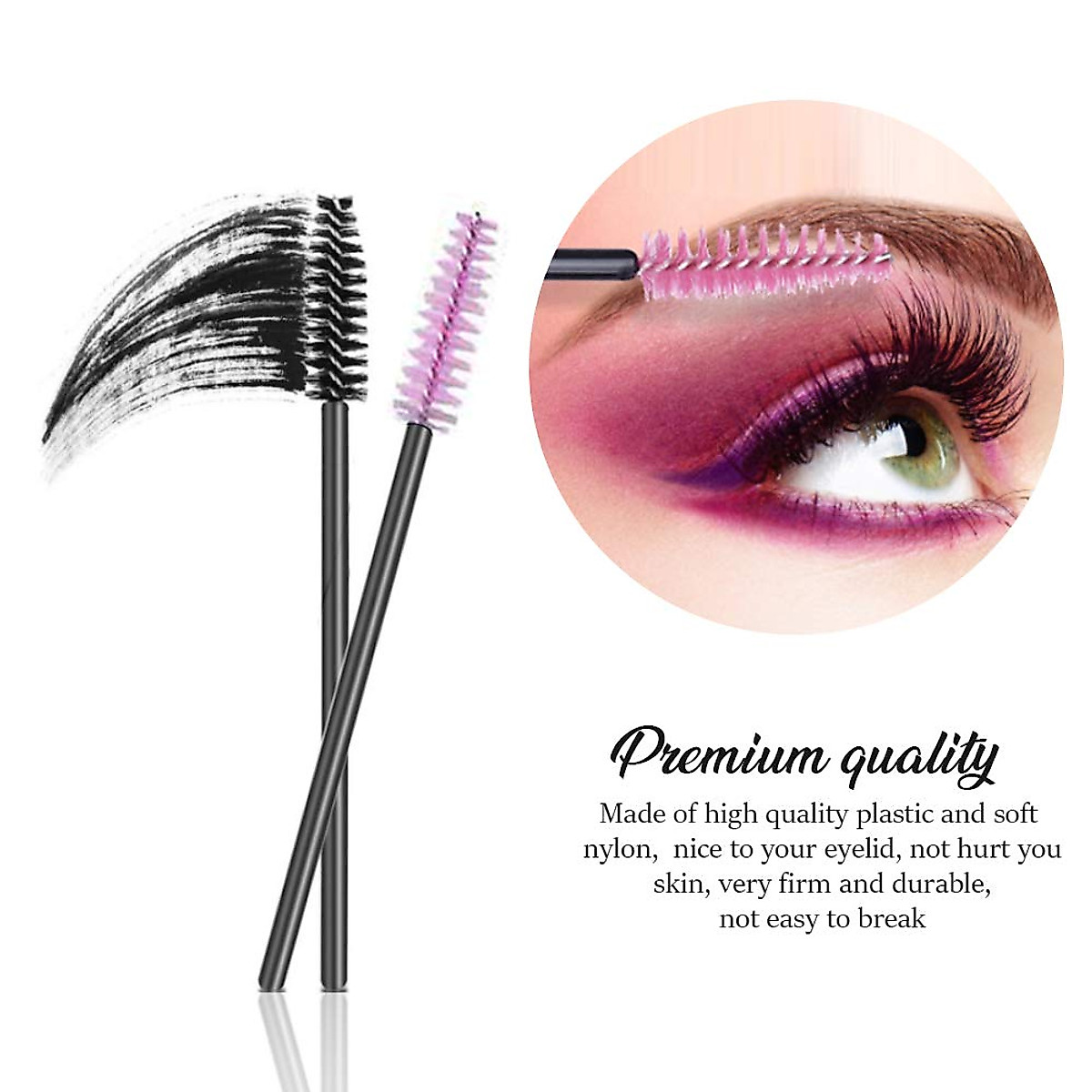 Disposable Mascara Wands, 300 Pcs Teenitor Eyelash Brushes Set Eyebrown Makeup Brush Applicators Kit For Thick Or Thin, Long Or Short Eye Lashes