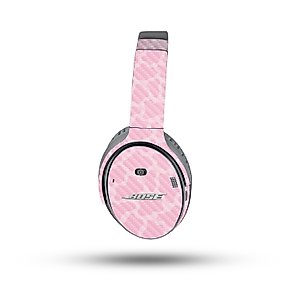 MightySkins Carbon Fiber Skin Compatible with Bose QuietComfort 35 II Headphones - Pink Giraffe | Protective, Durable Textured Carbon Fiber Finish | Easy to Apply
