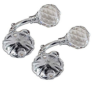 VOSAREA Pack of 2 Vintage Crystal Rose Pattern Wall Curtain Hook Coat Hat Handbags Towel Single Hook Wall Mount Hanger