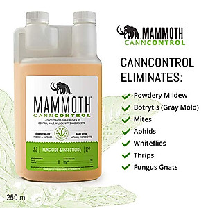 Mammoth CANNCONTROL Concentrated Insecticide Spray for Plants, Organic Pesticides for Vegetable and Spider Mites Spray for Indoor Outdoor Plants (250 ml)