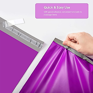 Metronic Poly Mailers 10x13 100 Pcs, Large Shipping Bags for Clothing | Strong Adhensive Mailing Bags for Small Business, Shipping Envelopes, Tear-resistant Packing Bags in Purple