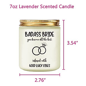 LAMIVEENLA Wedding Gifts Scented Candle Lavender - Cool Bride Gifts Bridal Shower Gift Engagement Gift for Women Bride to Be Gifts Bachelorette Gifts for Bride Soy Candle 7.4oz