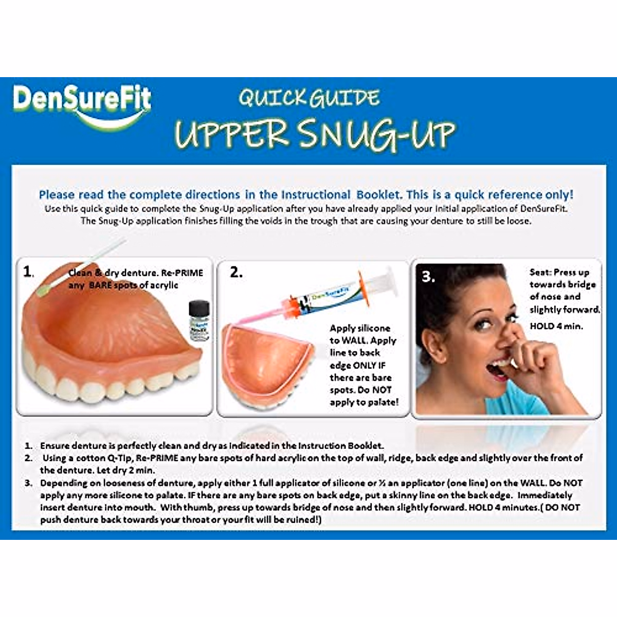 DenSureFit Upper Denture Reline Kit