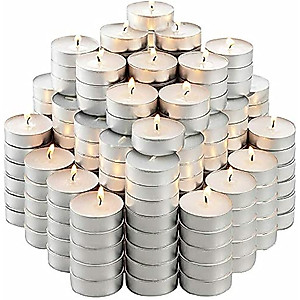 Unscented Tea Light Candles in Bulk, Good for Weddings and All Occasions - 50 Ct