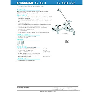 Speakman SC-5811-RCP Commander Service/Utility Sink Faucet, Rough Chrome-Plated