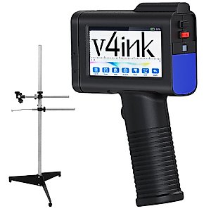 v4ink Portable Handheld Printer Handjet (BT-HH6405B2) Basic Set and Adjustable Holder Stand Freestanding Brackets Bundle