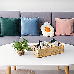 CHI AN HOME Wicker Hyacinth Storage Cubes + Bathroom Baskets