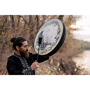 QDL notebook Shaman Drum 2022 Shaman Vegetarian ''Crow Drum'' Sound Deep Bass Sound God Druid Drum Su Shamanic Sound Healing Tool