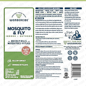 Wondercide - Mosquito and Fly Aerosol Spray - Fly, Gnat, Flying Bug, Mosquito Killer with Natural Essential Oils - Quick Kill for Outdoor and Indoor Areas - Pet and Family Safe - 10 oz - 2 Pack