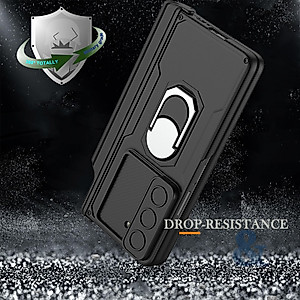 Miimall Compatible for Samsung Fold 5 Case Cover with Pen Holder, [Front Screen Protector] [Sliding Camera Cover ] Military Grade Anti-Scratch Bumper Case for Samsung Galaxy Fold 5 5G (Elegant Silver)