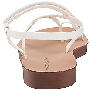 Amazon Essentials Women's Strappy Footbed Sandal, White, 7.5