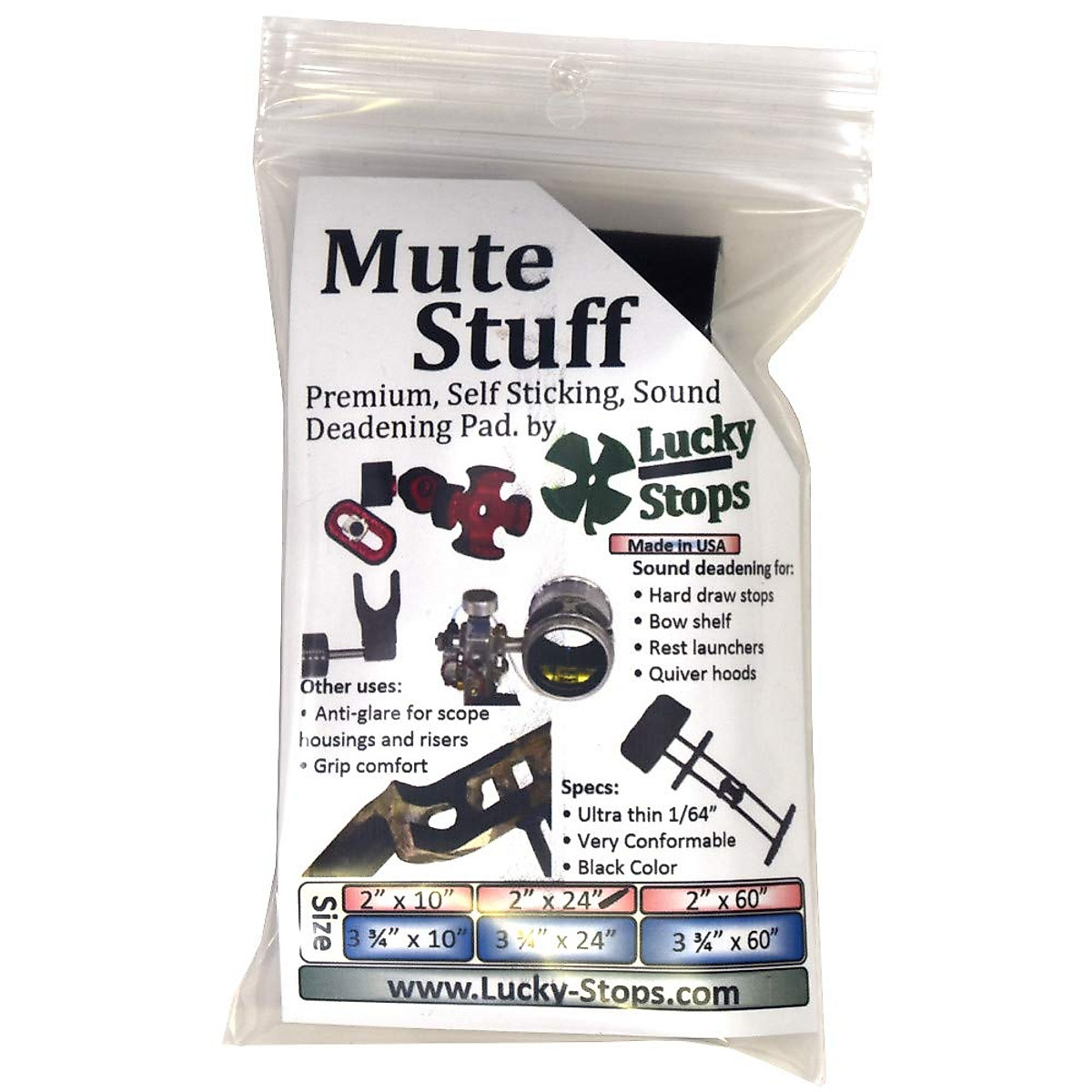 2" x 24" Mute Stuff, Premium, Self Sticking, Sound Deadening, Felt Pad, Silencing