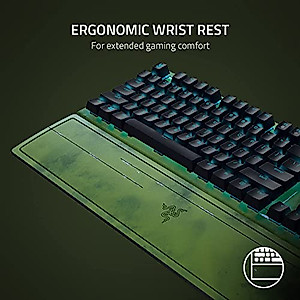 Razer BlackWidow V3 Mechanical Gaming Keyboard: Green Mechanical Switches - Tactile & Clicky - Chroma RGB Lighting - Compact Form Factor - Programmable Macros - Halo Infinite (Renewed)