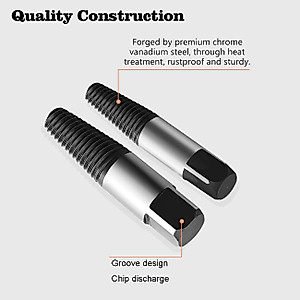 8Pcs Screw Extractor Set, Easy Out Damaged Screw Extractor Kit, Bolt Water Pipe Remover Set, with Storage Case.