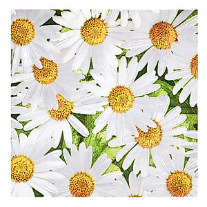 Juvale 100 Pack Decorative Daisy Floral Paper Napkins, 2-Ply, 6.5x6.5”, Napkins for Garden Bridal Shower, Tea Party, Wedding & Decorative Party Supplies