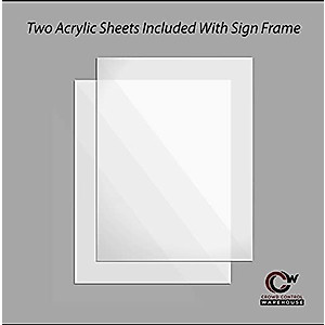 Crowd Control Warehouse Stanchion Post Top Sign Frame, 8.5 x 11 Inch Vertical Black Steel