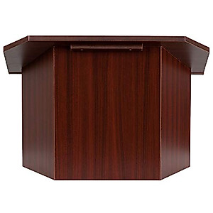 Flash Furniture Foldable Tabletop Lectern in Mahogany Brown