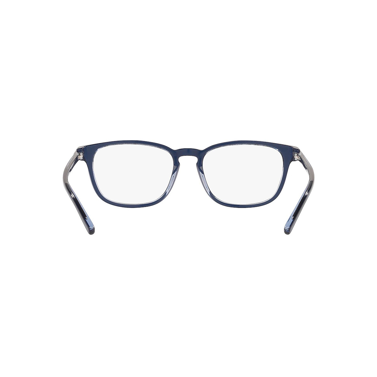 Polo Ralph Lauren Men's PH2117 Rectangular Prescription Eyewear Frames, Shiny Transparent Blue/Demo Lens, 54 mm
