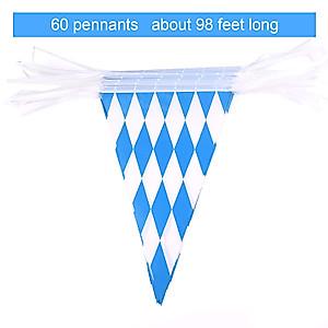 FEPITO 98 Feet Oktoberfest Bavarian Pennant Banner Flag, Oktoberfest Decorations Octoberfest Party Supplies
