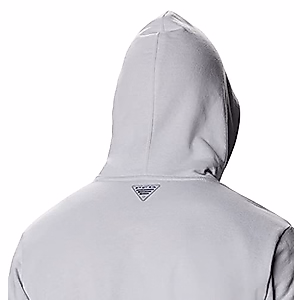 Columbia Men's PFG Running Line Hoodie, Cool Grey/Vivid Blue Tuna, Medium