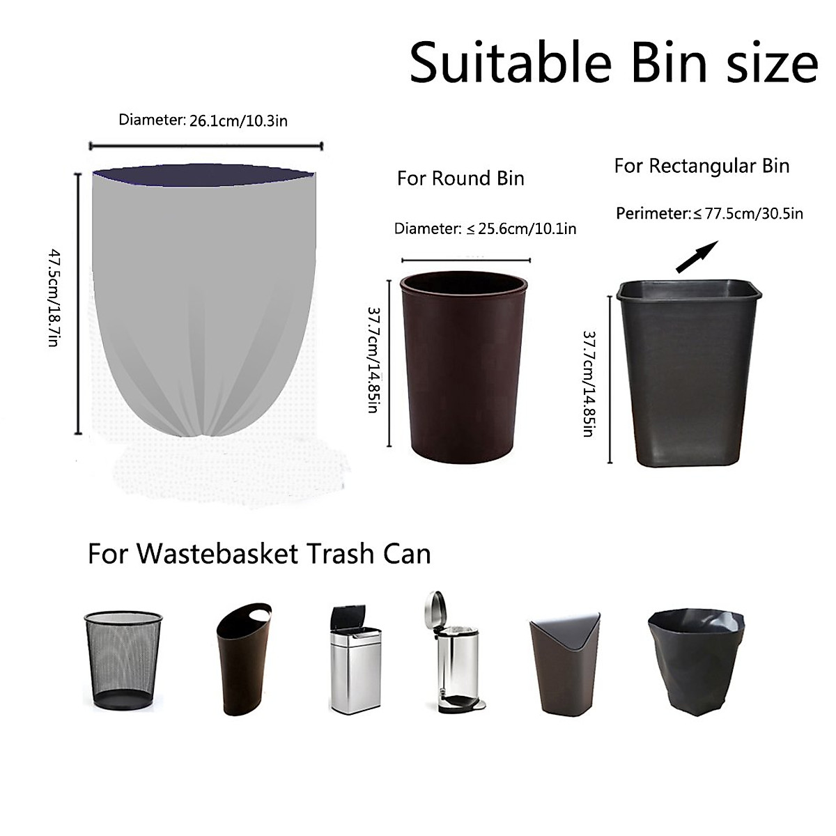 Small Trash Bag,Gereen 1.6 Gallon Extra Strong Trash bag Garbage Bag Trash Can Liner (1.6 Gallon(120 Count), Clear)