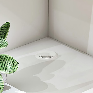 AIEGLE Reception Desk with Hutch, Reception Counter Desk with Lockable Drawers & Shelves, for Salon Recetion Room Retail Counter Checkout Office, White (55.1" W x 43.3" D x 43.3" H)