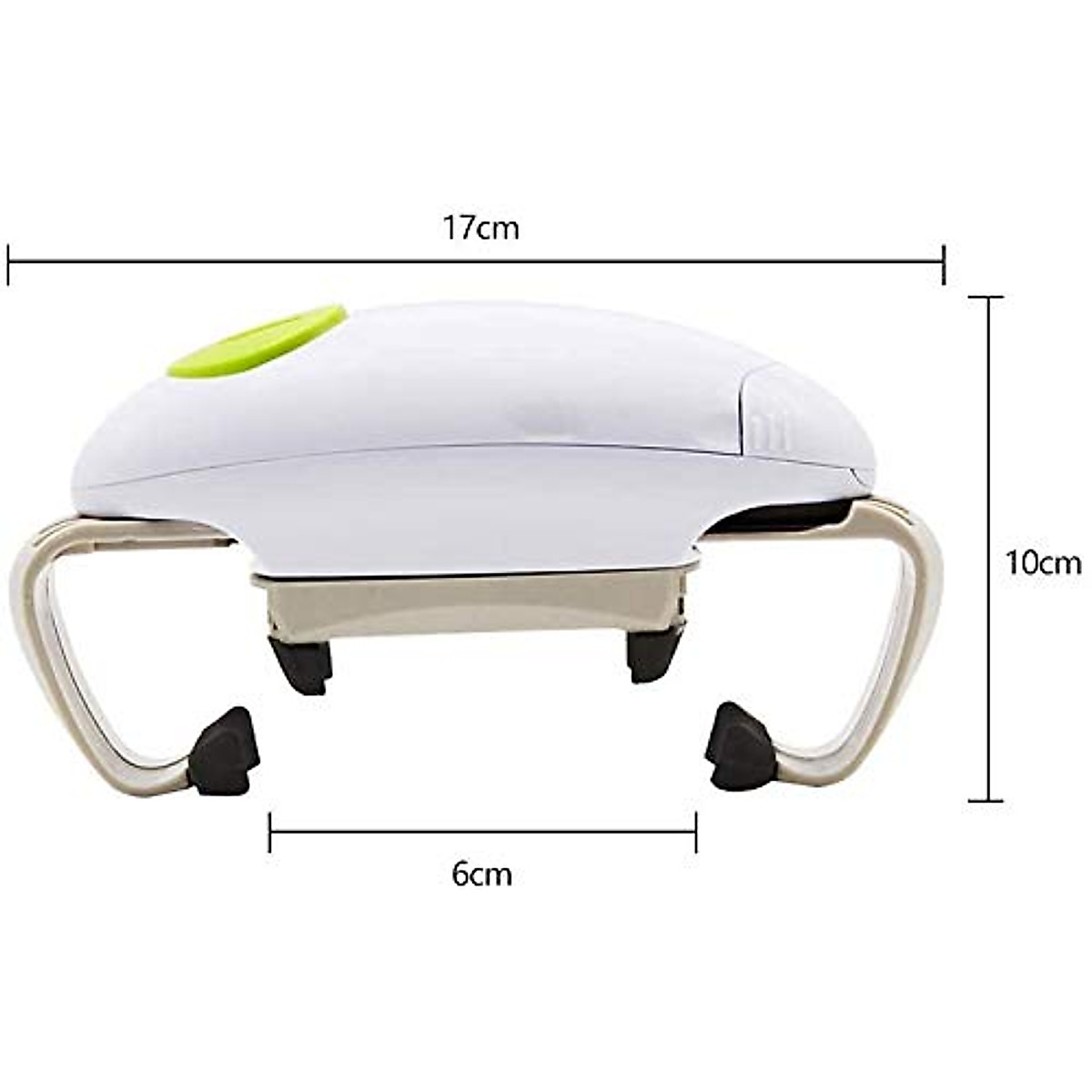 Automatic Jar Opener, One Touch Electric Can Opener, Adjustable Easy Can Tin Open Tool, Ideal for Seniors People Suffering From Arthritis, White