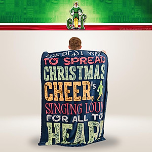 Franco Elf The Movie Holiday Christmas Bedding Soft Plush Sherpa Blanket Throw, 46 in x 60 in, (Officially Licensed Product)