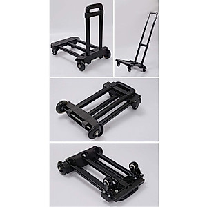 saditesdk Foldable Hand Truck, Flat Garden Grocery Shopping Portable Hand Push Folding Cart