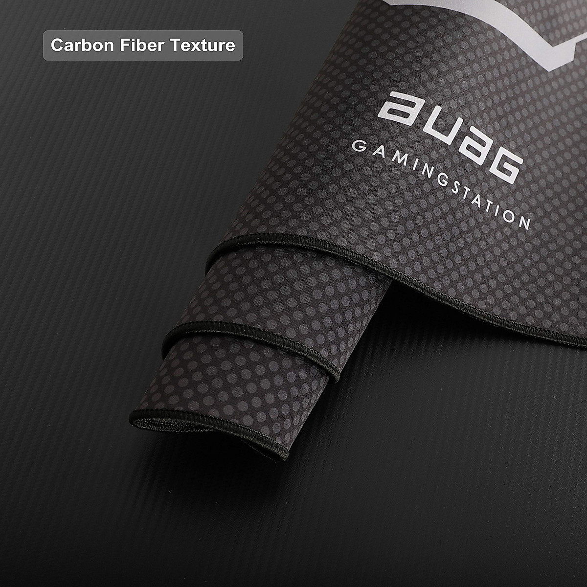 AuAg Gaming Desk 63 inch Larger Battlestation PC Computer Desk Home Office Desk Gaming Table Gamer Workstation with Full-Sized Desk Mat & Cup Holder & Headphone Hook & Powerful Cabling Management