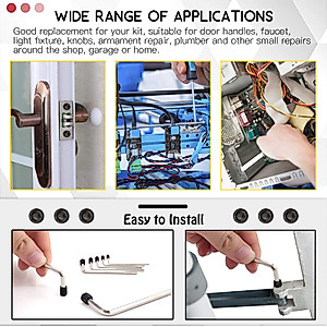Hilitchi 230Pcs Socket Set Screw Assortment in SAE Sizes Internal Hex Drive Cup Point Allen Grub Screws 12.9 Class Black Alloy Steel (10Sizes)