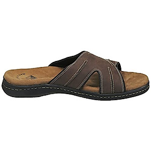 Dockers Men's Slide Sandal, Dark Brown, 10 Wide