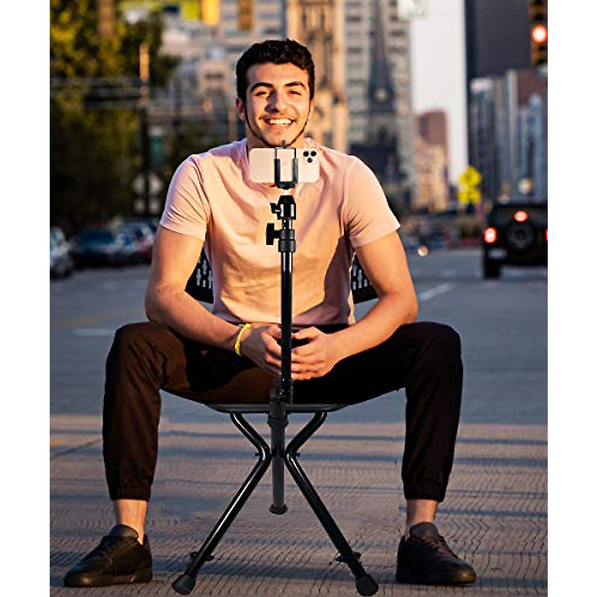 Vidpro SP-12 SeatPod Portable Folding Camera Mount with Integrated Chair. Perfect for Nature Photography Bird Watching and Sporting Events. Compatible with Cameras DSLRs Spotting and Telescopes