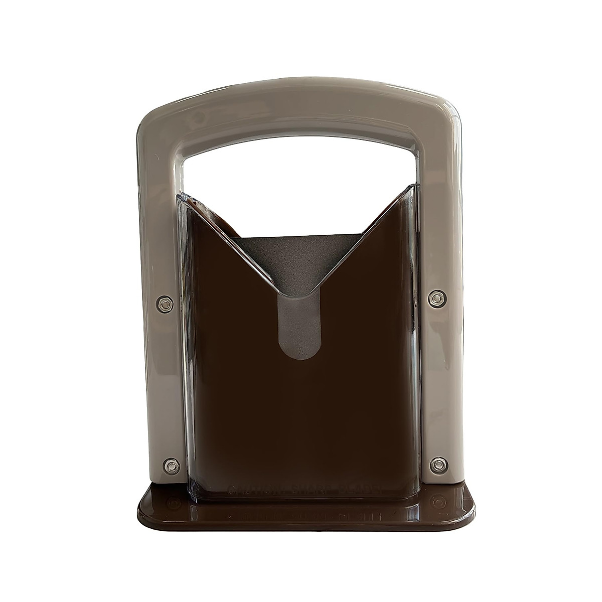 Bagel Slicer, Safety Handle, Bagel Cutter Stainless Steel (Silver)