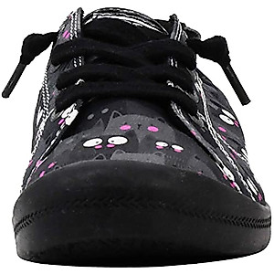 Skechers BOBS Women's Beach Bingo-Kitty Pack Sneaker, Black/Black, 8.5 M US
