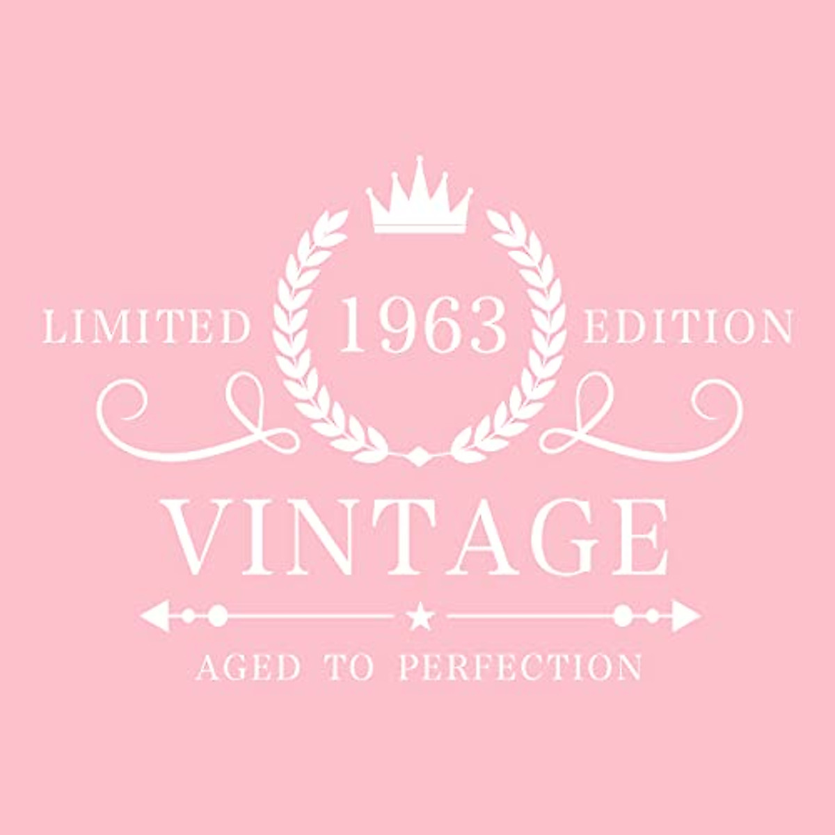 Sllyfo 60th Birthday Gifts for Her Women 60th Birthday Decorations Wine Glasses- Fabulous Crystal Glass VINTEGE 1963