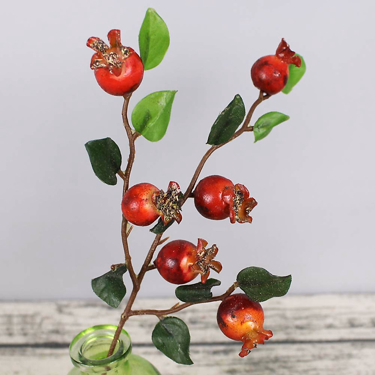 Group of 5 Artificial Rosehip Berries Simulation Pomegranate Fruit Floral Accessories (Red)