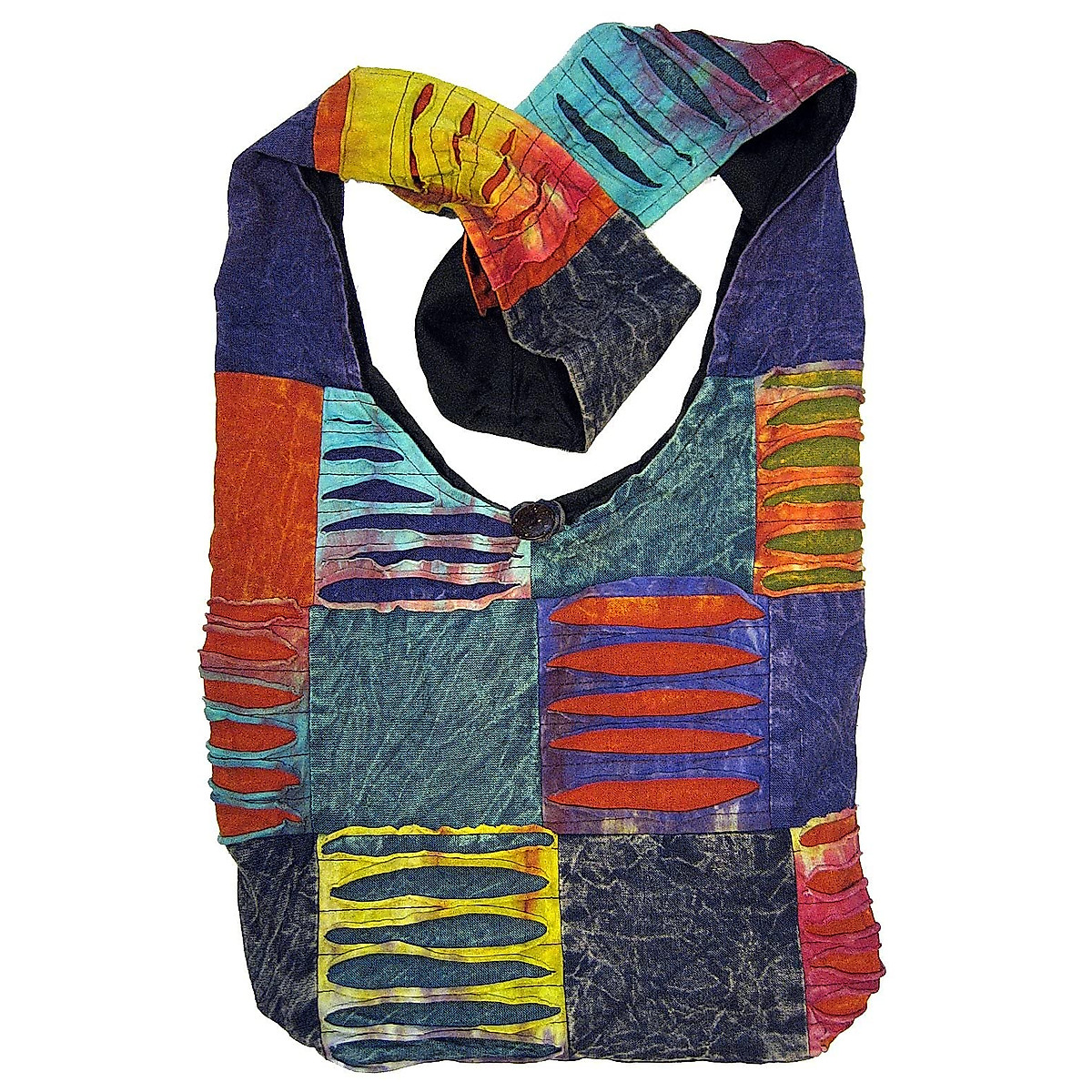 Original Collections Bohemian Crossbody Shoulder Razor Cut Purse Sling Shoulder Hippie Handbag Large