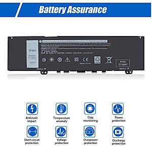 P83G001 Battery Replacement,F62GO F62G0 Battery for Dell Inspiron 13 7000 2-in-1 7386 2-in-1 39dy5 13 7373 2-in-1 7370 7380 p83g 039dy5 0rpjc3 p87g p91g P83G002 vostro 5370