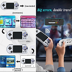 Data Frog SF2000 Handheld Game Console Built-in 6,000 Games, 3-Inch IPS Screen Retro Arcade Portable Nostalgic Gaming Machines for Kids Adults