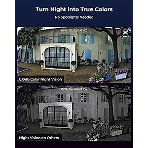 REOLINK CX410 2K PoE Security Camera Outdoor with F1.0 Aperture, True Color Night Vision, 1/1.8" Image Sensor, Adjustable Warm Light, Human/Vehicle/Pet Detection, Built-in Siren, 2-Way Talk