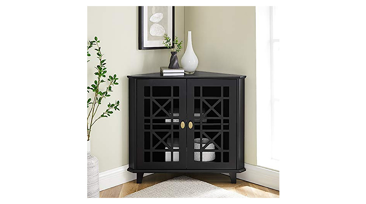 Ronne 2 Door Corner Accent Table - Walker Edison